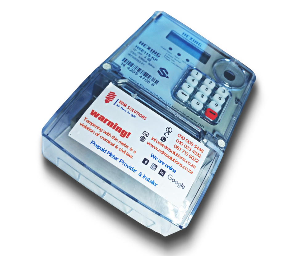 Hexing Single Phase Prepaid Electricity Meter HXE115-KP – EDM Solutions