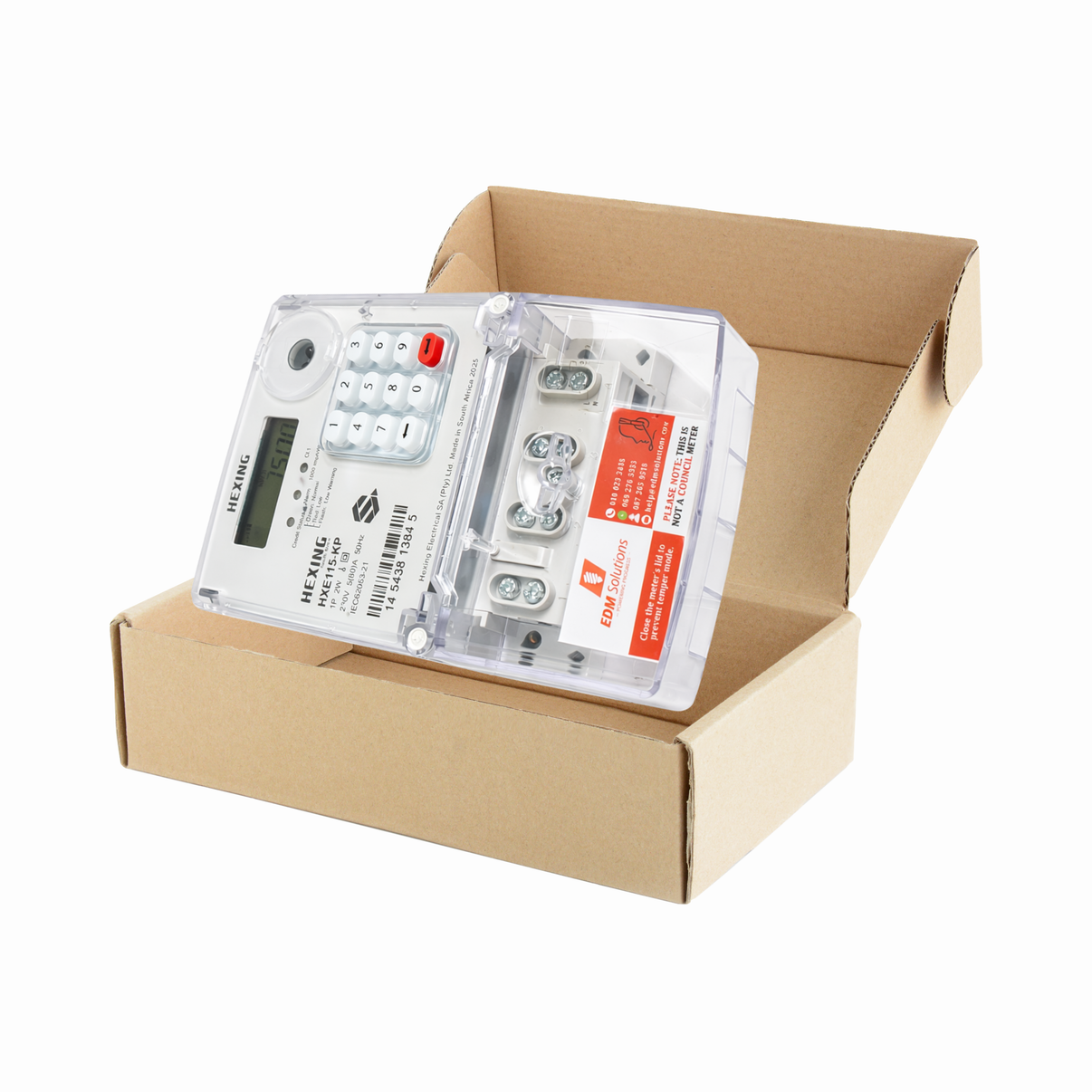 Hexing Single Phase Prepaid Electricity Meter HXE115-KP – EDM Solutions