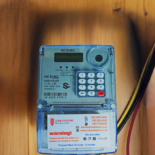 Hexing Single Phase Prepaid Electricity Meter HXE115-KP – EDM Solutions